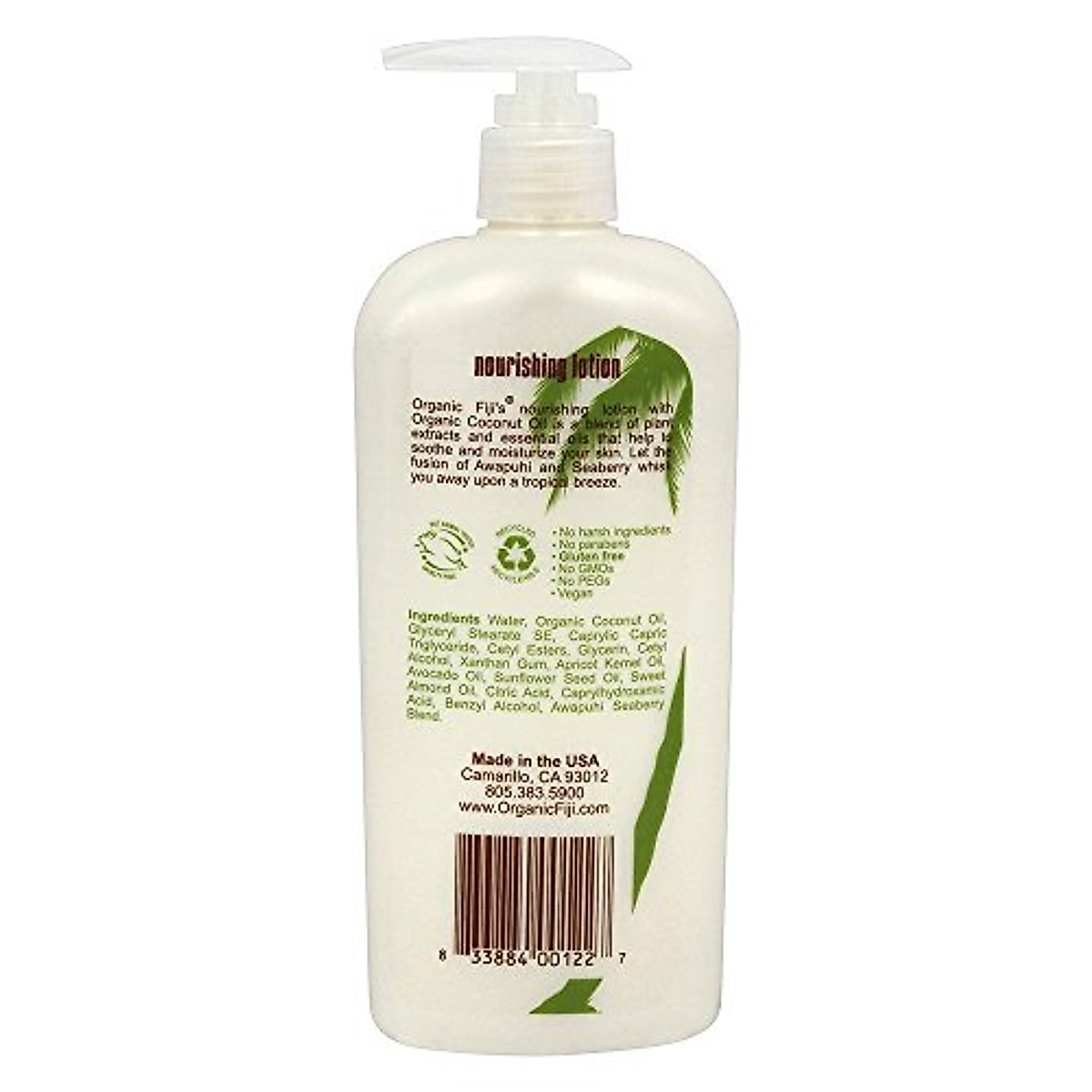 Organic Fiji Nourishing Lotion Awapuhi Seaberry - 12 fl oz