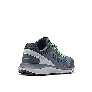 Columbia Womens Trailstorm Waterproof Hiking Shoe, Graphite/Dolphin, 8 Wide US