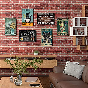 SaNavie Retro Tin Signs Vintage Signs Cat Poster_ Mindset Is Everything Cats Poster, Cat Tiger Poster, Cat Poster Print, Cute Cat Poster, Cat Lover Gift, Cat Wall Art 8x12 Inch