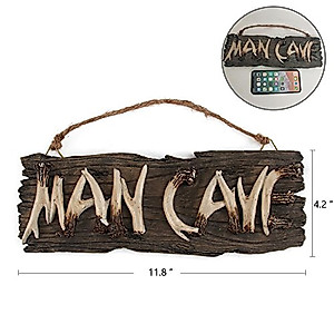 Liberty Imports Man Cave Hanging Wall Sign Decorative Mancave Wooden Novelty Decor