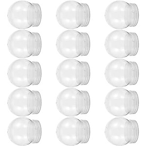 Unomor 15pcs DIY Snow Globe DIY Globe DIY Props DIY Water Globe Snow Globe kit Water Globes Prop Snow Globes for Girls Round Water Globe Empty Snow Globes DIY Supplies Ball Plastic