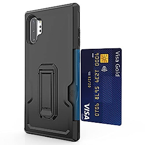 BEYOND CELL Armor Kombo Compatible with Samsung Galaxy Note 10 Plus Case (6.8”), Heavy Duty Protective Shockproof Rugged Phone Case with Belt Clip Holster & Kickstand.