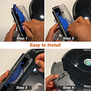 10 Pack Aero Vac Filter by Blutoget - Compatible for iRobot Roomba 500 & 600 Series 536 550 551 595 614 620 630 645 650 655 660 665 670 675 677 680 685 690 Vacuum Cleaner Accessories,with a brush