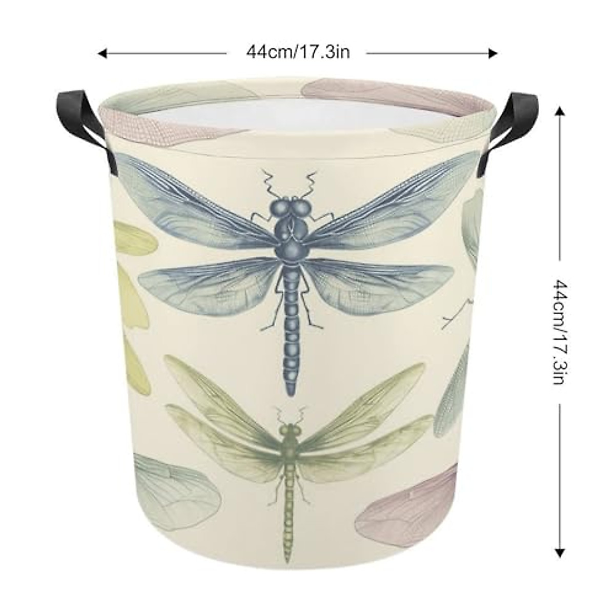 Laundry Hamper Dragonfly Drawing Freestanding Laundry Basket Thickened Waterproof Collapsible Clothes Hamper Storage for Clothes Toys Dorm And Family