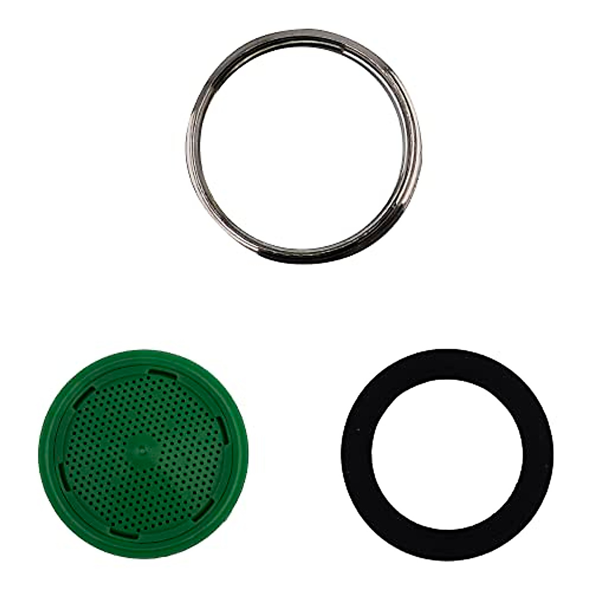 NEOPERL 5401605 Perlator 1.5 GPM 15/16 in. - 27 Regular Male Faucet Aerator, Brushed Nickel green/brushed nickel