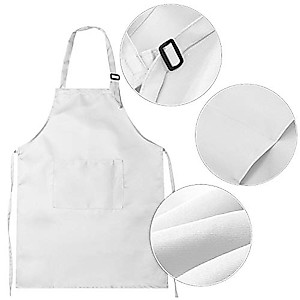 SATINIOR 12 Kids Apron Adjustable Children Chef Painting Pocket Apron for Boys Girls