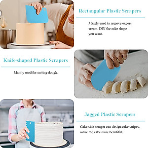 Senbos Cake Ring, Stainless Steel Professional Adjustable Baking Rings with Handle Layer Baking Cake Ring with 3 Cream Scrapers for Birthday Wedding Tier Cake, 3.5 inch High, Diameter 6 to 12 inch