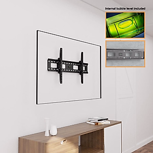Ultra Slim Tilt TV Wall Mount Bracket for TCL - 55" Class 5-Series 4K UHD QLED Dolby Vision HDR Smart Roku TV - 55S555 - Low Profile 1.7" from Wall, 12° Tilt Angle, Easy Install