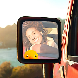 LUAATT Duck Peeker Rear View Mirror/Windshield Decal,2 Pcs Cute Duck Car Mirror Sticker Vinyl Truck Window Sticker