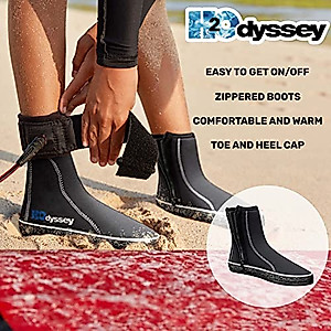 H2ODYSSEY Supra 5mm Unisex Boots - Anti Slip Ultra Durable Water Boots for Water Sports - 12