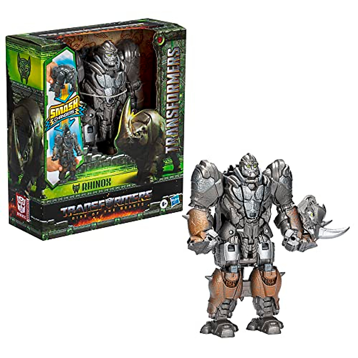 Transformers Toys Rise of The Beasts Movie, Smash Changer Rhinox Converting Action Figure for Ages 6 and up, 9-inch