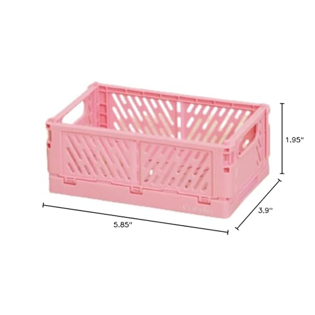Craftelier - Box for Organisation and Storage of Scrapbooking and other Crafting Materials | Foldable and Stackable Design | Small Size - Open Box Measures 15 x 9,5 x 5,7 cm - Pink Colour