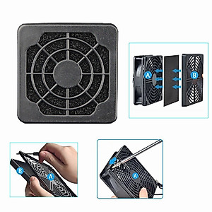 Wathai 2 Pack 40mm PC Fan Dust Filter PC Cooler Fan Filter Dustproof Cover Computer Case Mesh