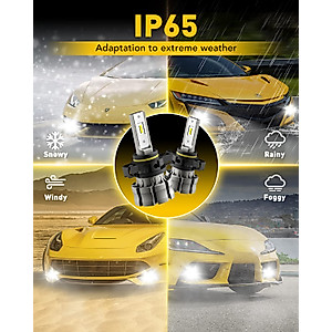 AUXITO 5202 LED Fog Light Bulbs, 6500K Cool White 6000 Lumen Plug And Play, 300% Brighter, 5201 PS19W 12085 PS24W Daytime Running Lights Replacement (Pack of 2)