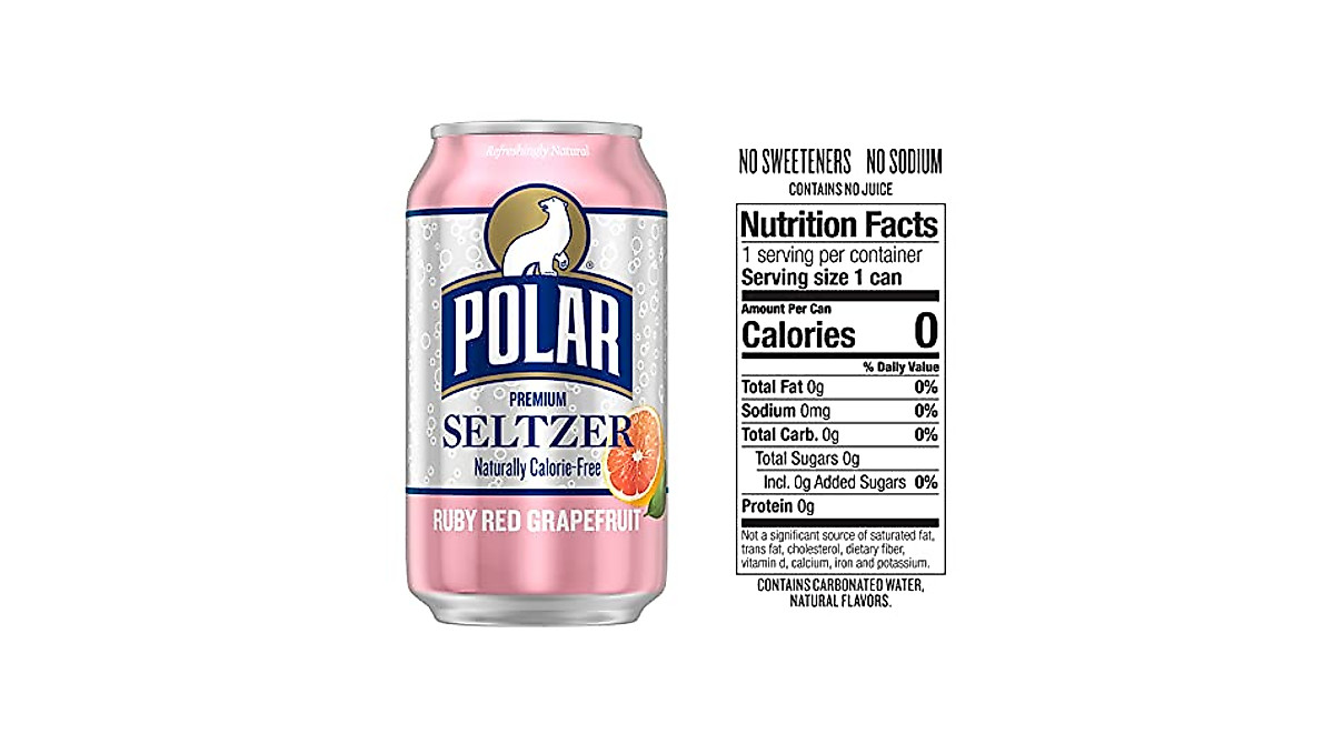 Polar Seltzer Water Ruby Red Grapefruit - 24 Pack