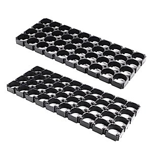 Bettomshin 10Pcs 4x10 Cell Spacer 18650 Lithium Battery Plastic Holder Bracket for DIY Battery Pack 18.5mm Hole Dia