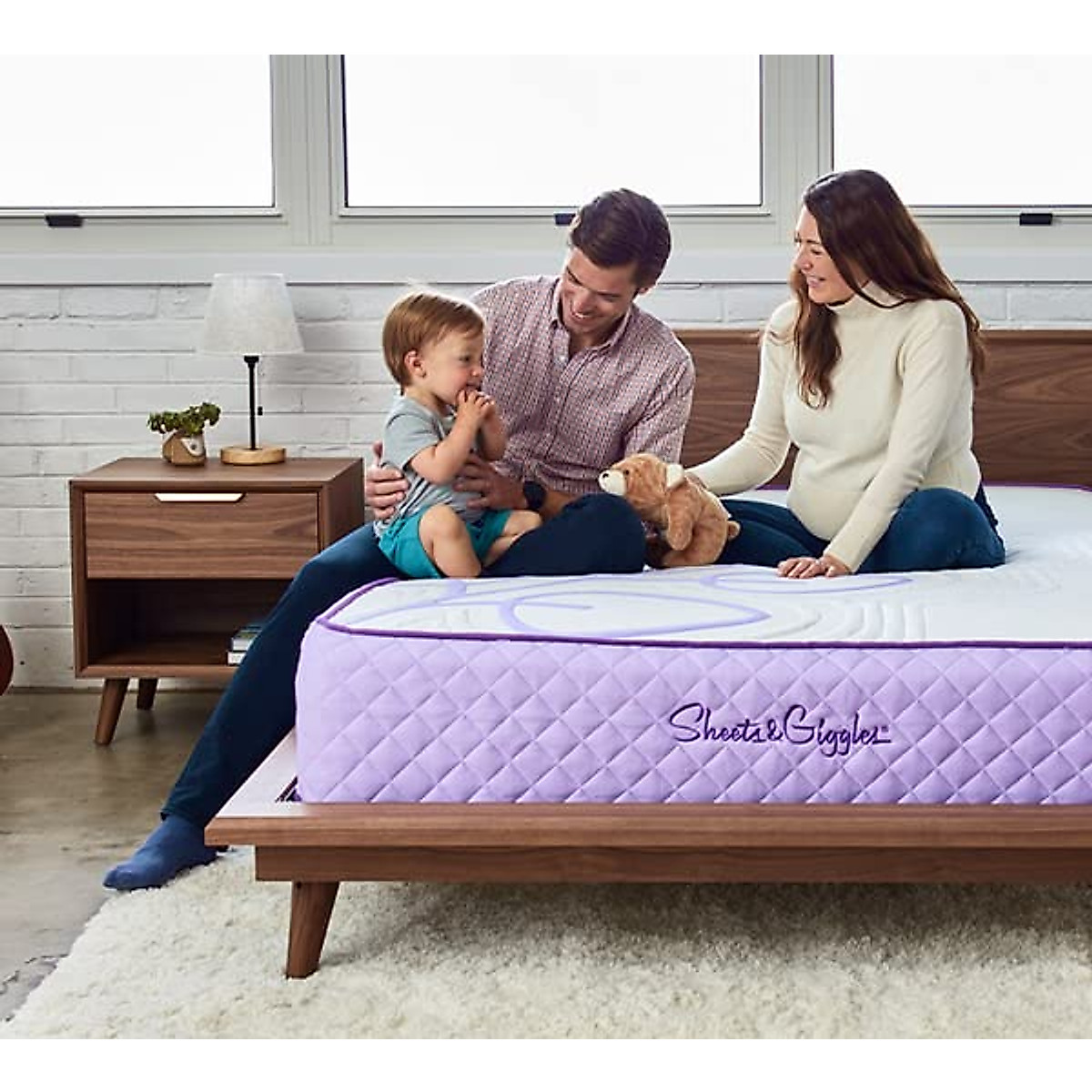 Sheets & Giggles Eucalyptus Mattress Natural Cooling Latex & Steel Coil Hybrid Bed for Back and Joint Support, 100 Night Sleep Trial, Queen