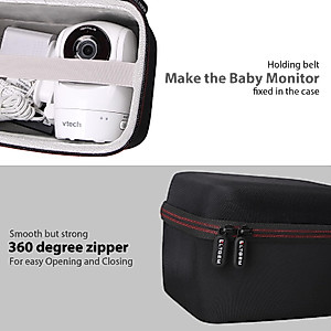 L LTGEM Baby Monitor Travel Case for VTech/Infant Optics DXR-8 PRO Baby Monitor - Hard Protective Carrying Storage Bag