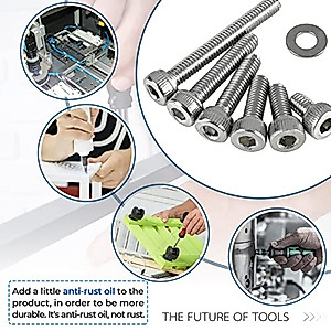 Canitu 1200PCS Metric Screw Assortment Kit,M2 M3 M4 Assorted Bolts and Nuts Kit Screws Nuts and Washers Hex Socket Head Cap Machine Screws for Home Projects (1200Pcs Hex Socket Head Cap Screw)