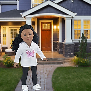 Emily Rose 18 Inch Doll Hooded Thick Sweatshirt and Jeans Casual Outdoor Clothing Outfit | Gift Boxed! | Compatible with 18-inch American Girl Dolls