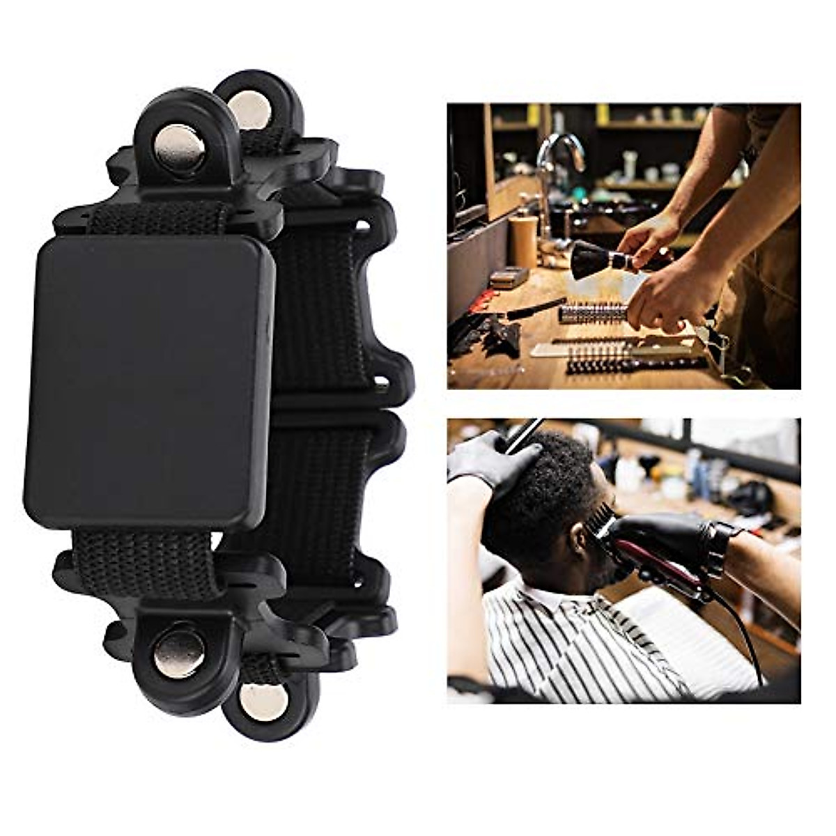 Pasamer Hairdressing Clip Holder Bracelet, Barber Magnetic Clip& Pin Bracelet, Hairdressing Salon Accessories Tool