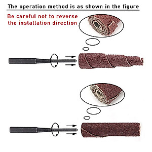 NuoDunco 2 Inch Cartridge Rolls Engine Porting Tool for Die Grinder 48 Pcs (80/100/120/240 Grit) 2-Type Cylinder Head Sanding Cone with 2 Pcs 1/4" Stem Mounting Mandrels