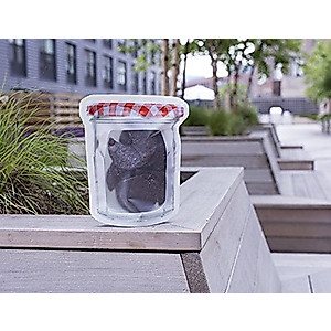 Kikkerland Jam Zipper Bag, Medium, Set Of 3, Clear