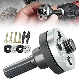 Electric Drill Angle Grinder Connecting Rod Set, Multifunctional Adjustable Rotary Driver Cutter Shaft Accessories Drill Angle Grinder Adapter for Cutting Disc, Polish Disc and Polish Sponge (2 Set)
