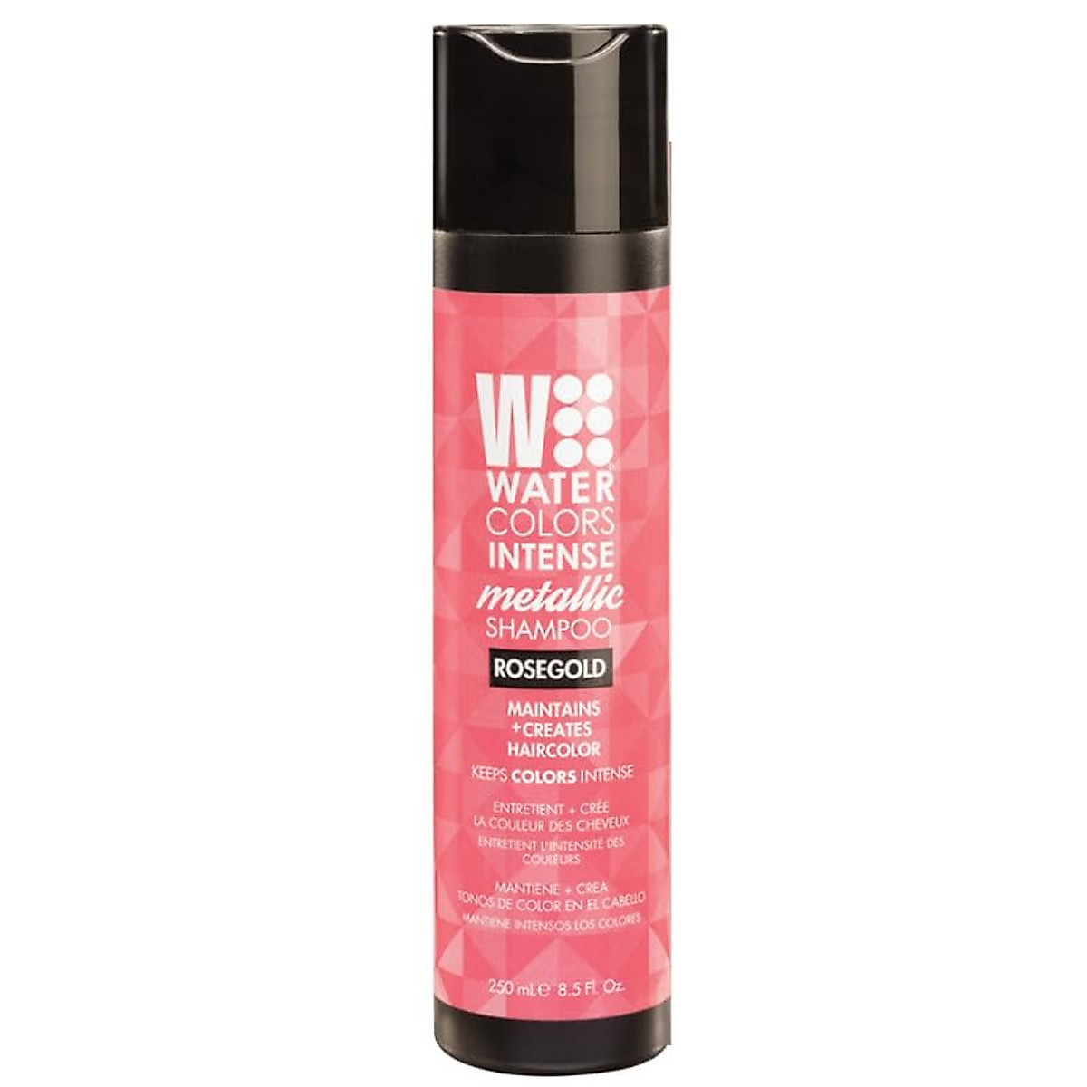 Watercolors INTENSE METALLIC Semi Permanet Color Depositing Shampoo-Sulfate & Paraben Free to Maintain & Enhance Hair Color 8 fl oz - ROSE GOLD