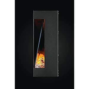 Napoleon Trivista Pictura 60 - NEFL60H3SV - Wall Hanging Electric Fireplace, 60-in, Black, Glass Front, Realistic Flames, LED Ember Bed, Adjustible Flame Height/Colours, Remote Included