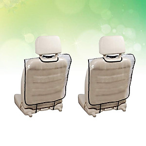 Vosarea 2PCS Car Seat Back Protector Pads Transparent Waterproof Anti-Kick Anti-Dirty Car Seat Back Mat Protetctive Cover for Children Kids