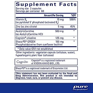 Pure Encapsulations CogniPhos | Neuronal Support for Cognitive Performance and Behavior | 120 Capsules