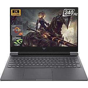 HP Victus Gaming Laptop 2023 Newest, 16" QHD 240Hz Display, AMD Ryzen 7-7840HS > i7-13700H, NVIDIA GeForce RTX 4060 Graphics, 16GB DDR5 RAM, 512GB SSD, Wifi6, Backlit Keyboard, Windows 11 Home