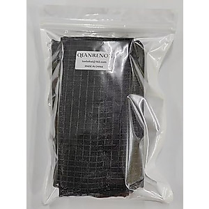 QIANRENON Kitchen Grocery Plastic Bag Holder and Dispenser, Waterproof Washable Wall Mount Folding Mesh Storage Bag 2 Pack Black