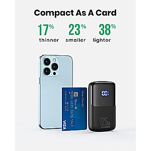 INIU Portable Charger, Small 10000mAh Power Bank USB C In/Output 22.5W Fast Charging, 3-Output Mini Battery Pack Charger with Phone Holder for iPhone 14 13 12 11 Pro Samsung S23 A53 Google iPad Tablet