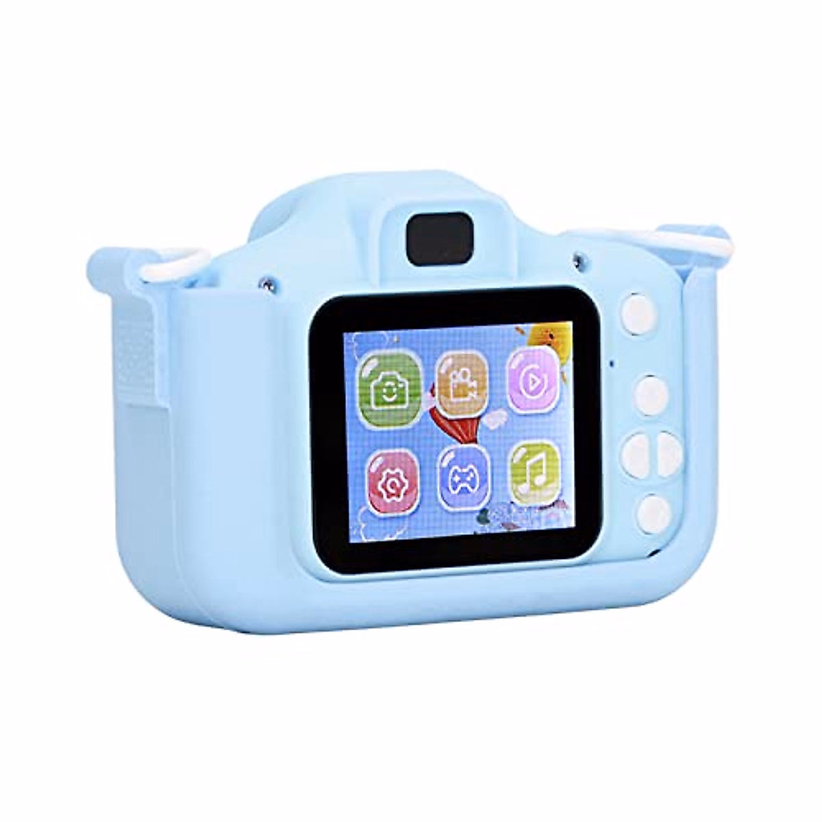 Kids Camera, TF Card Silicone 32GB Children Camera Quakeproof 2000W Pixels for Birthday Gift(Blue)
