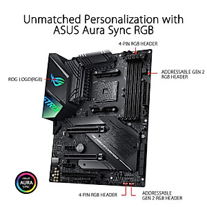 ASUS ROG Strix X570-F Gaming ATX Motherboard with PCIe 4.0, Aura Sync RGB Lighting, Intel Gigabit Ethernet, Dual M.2 with Heatsinks, SATA 6GB/S and USB 3.2 Gen 2