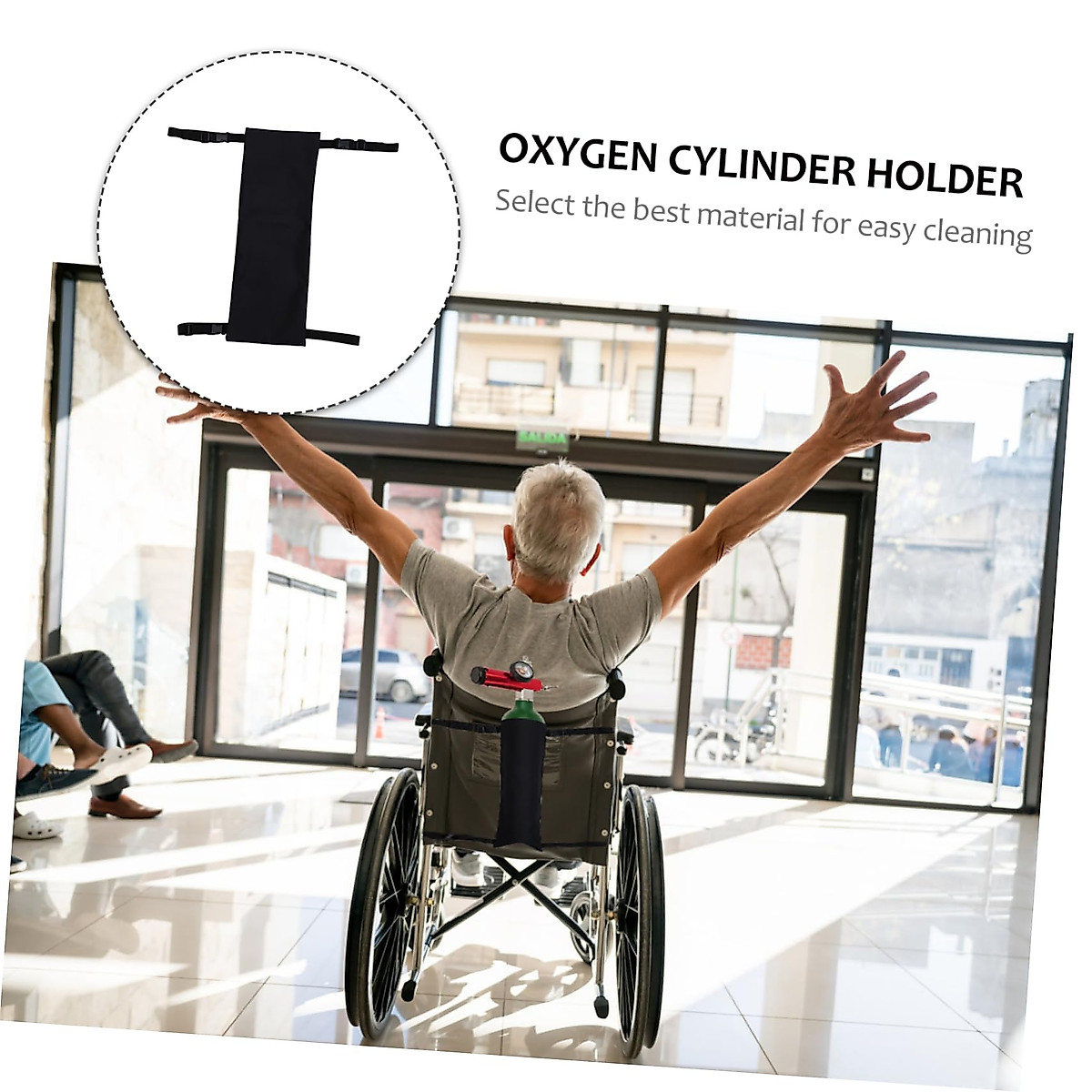 ERINGOGO 3 Pcs Oxygen Cylinder Buggy Bag Cloth Wheelchair Oxygen Cylinder Storage Pouch Walker Oxygen Tank Holder Mesh Backpack Portable Oxygen Bag Adjustable 600d Oxford Cloth Side Bag