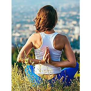 Boao 4 Pieces Basic Crop Tank Tops Sleeveless Racerback Crop Top for Women(Black, White, Dark Grey, Navy Blue,Small)