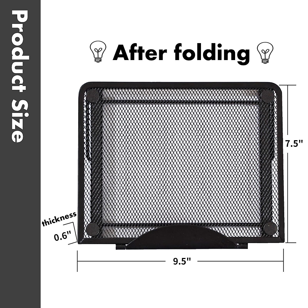 Youdepot Computer Stand,Laptop Stand for Desk Mesh Ventilated Adjustable Laptop Stand for Laptop / iPad / Tablet and More (Black)