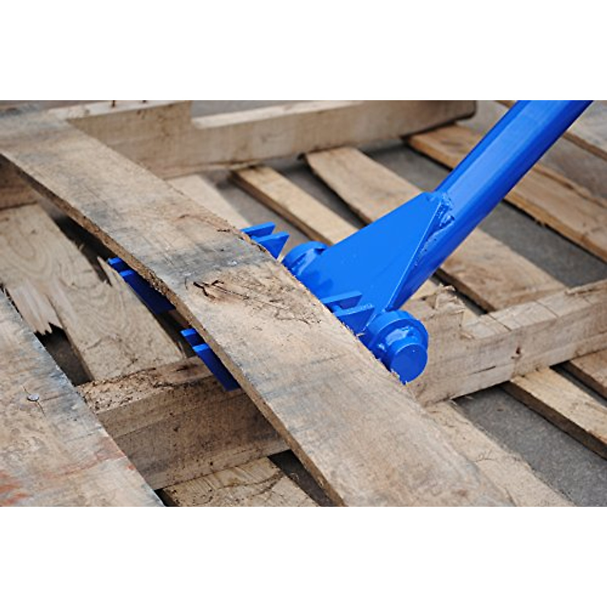 Vestil SKB-DLX Deluxe Steel Pallet Buster with Handle, 41",blue