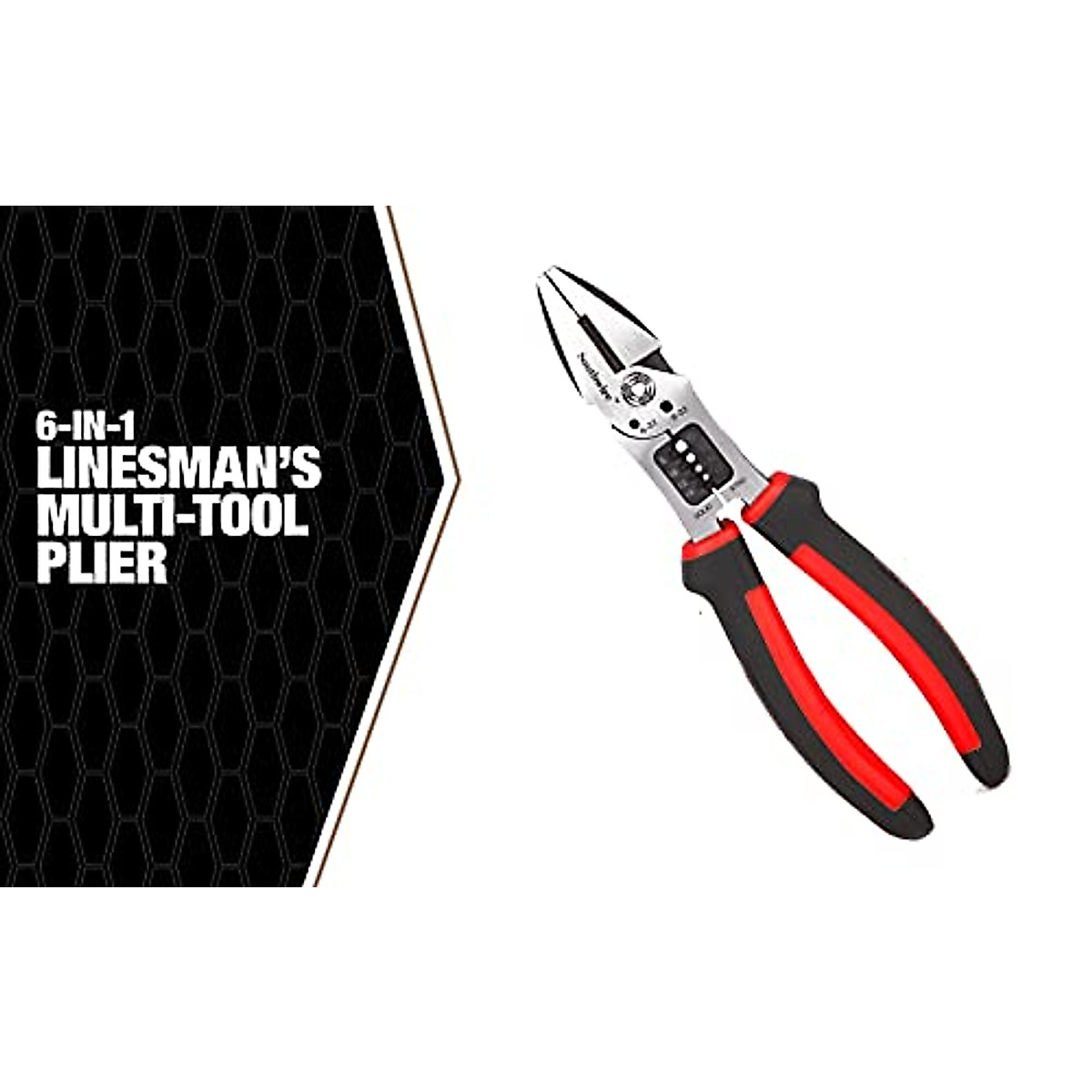 Southwire MPSCP 6-in-1 Multi-Tool Side Cutting Plier, Multifunctional, Ideal For Stripping 8-14 AWG Solid Wire And 10-16 Stranded Wire