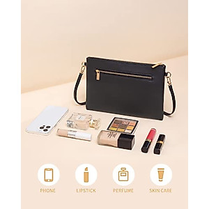 Vorspack Crossbody Bag for Women Small Crossbody Purse PU Leather Shoulder Handbag with Adjustable Strap