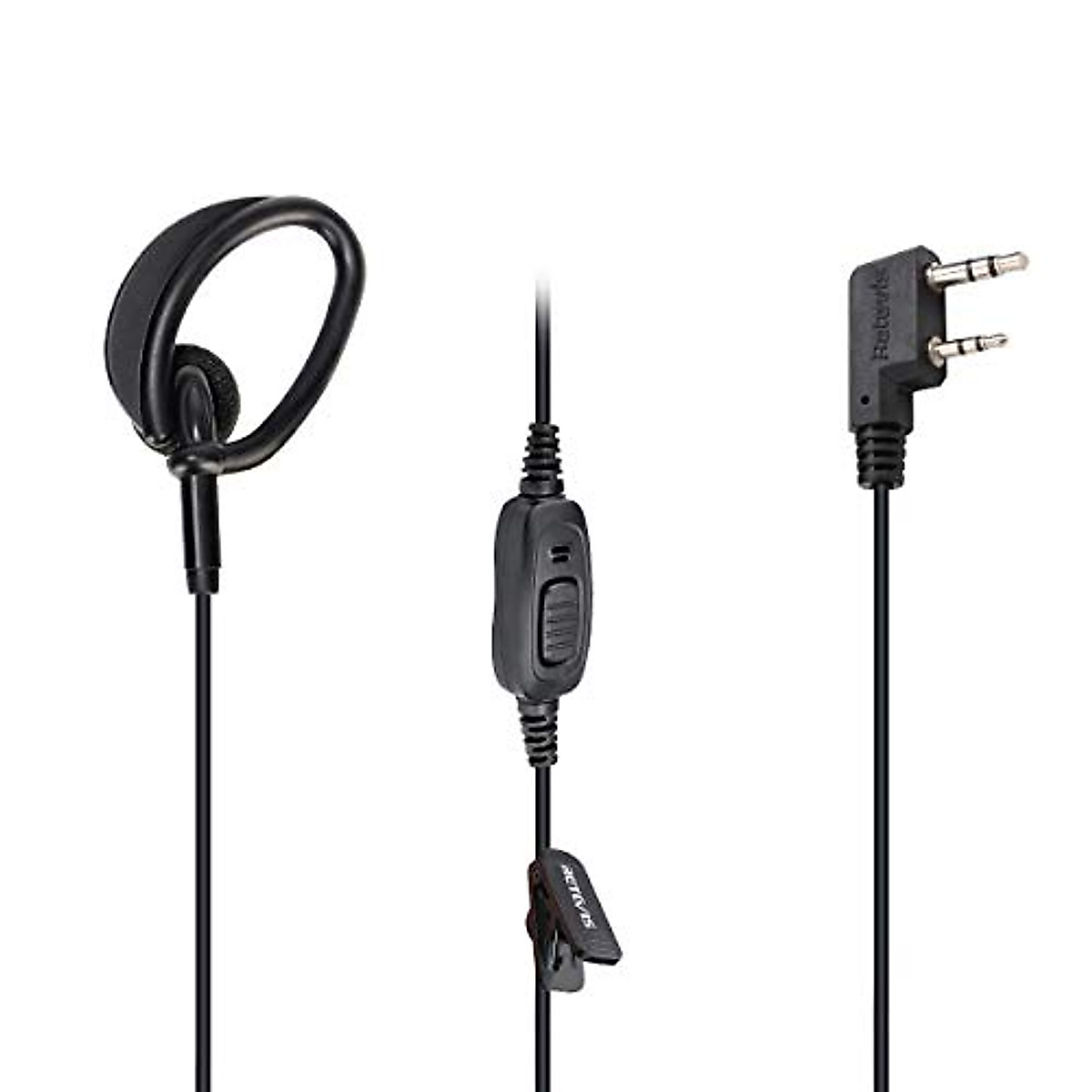 Retevis RT68 Soft Earhook Two Way Radio Earpiece Single Wire,in-Ear, Compatible RT22 RT21 H-777 RT68 H-777S RT22S RT18 pxton Arcshell Walkie Talkie, Walkie Talkie Earpiece 2 Pin(4 Pack)