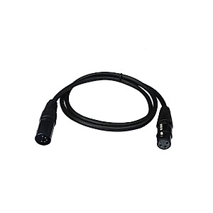 SinLoon (1m) DMX Stage Light Cable,DJ XLR Cable, 3-Pin Female XLR to 5-Pin Male XLR DMX Turnaround Connection for Moving Head Light Par Light Spotlight with XLR Input & Output (5male)