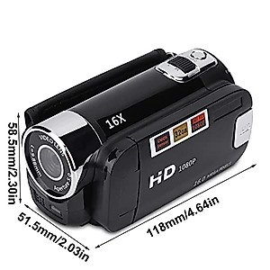 Eboxer Video Camcorder Handycam HD 1080P 16MP 270 Degree Rotation LCD Screen 16X Digital Zoom Video Camera with with COMS Sensor - The Best Frinend and Family (Black)
