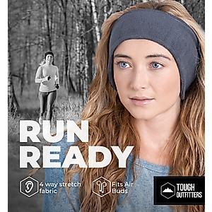 Tough Headwear Ear Warmer Headband - Ear Muffs - Running Winter Headband, Fleece Headband for Men & Women for Cold Weather