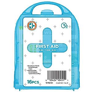 Be Smart Get Prepared Compact First Aid Kit: Clean, Treat, Protect Minor Cuts, Scrapes. Home, Office, Car, School, Business, Travel, Emergency, Survival, Hunting, Outdoor, Sports . FSA / HSA eligible.