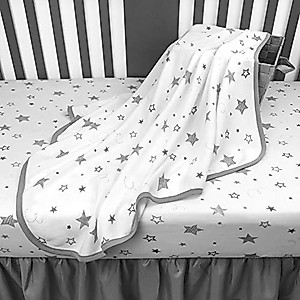 American Baby Company 100% Cotton Thermal Waffle Swaddle Blanket, Soft, Breathable & Stretchy, Super Stars, 30" x 40" for Boys and Girls, Perfect for Swaddling, Travel and Gifting