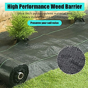 Broadfashion 01 Weed Barrier Landscape Fabric Heavy, Black